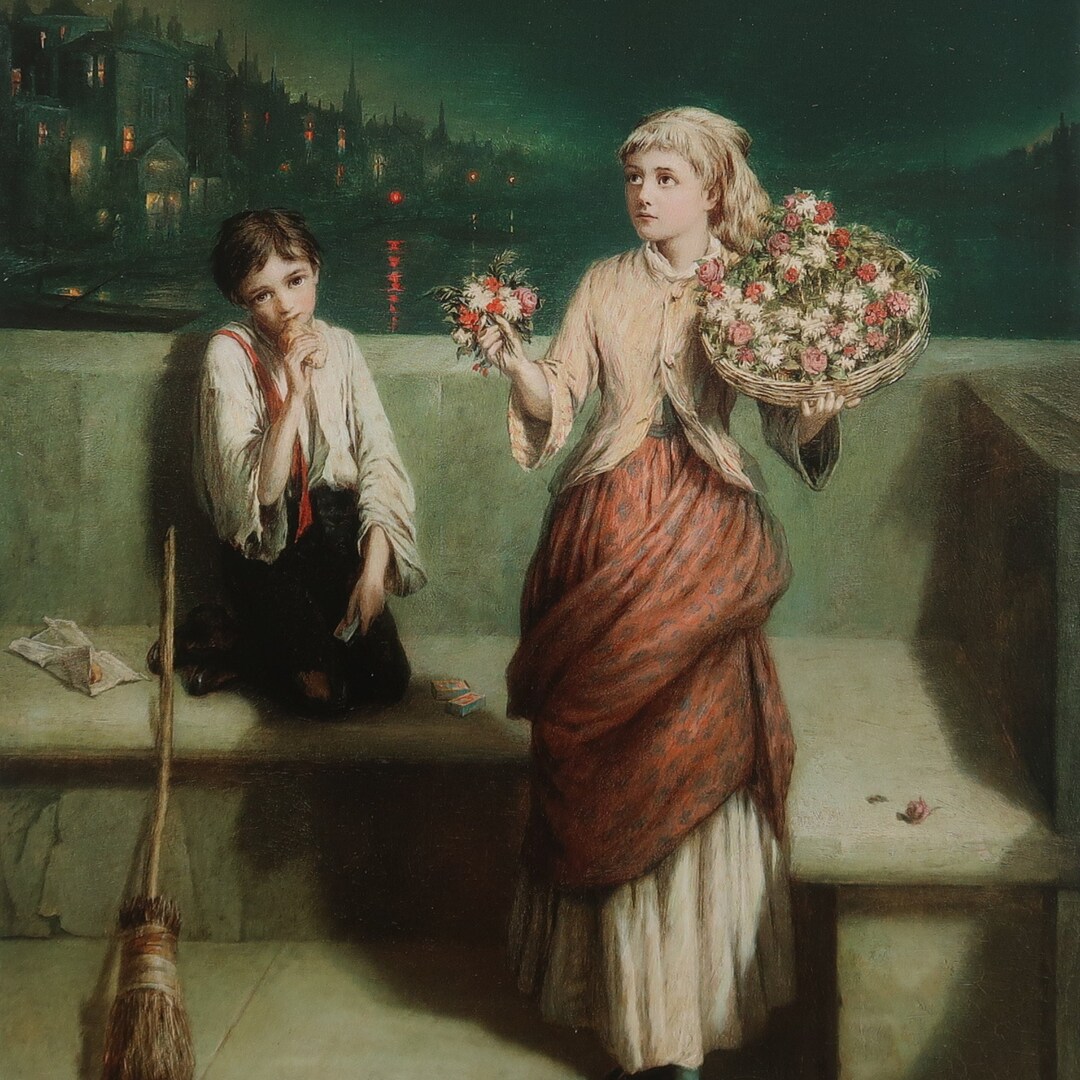 Augustus Mulready Vintage Print 1996 a London Crossing Sweeper and ...