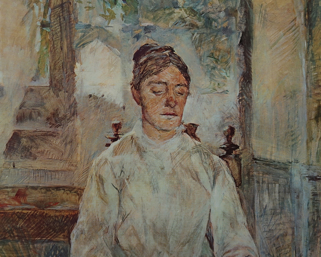 Henri Toulouse-Lautrec vintage Imprimer 1965 La mère de l'artiste, au ...