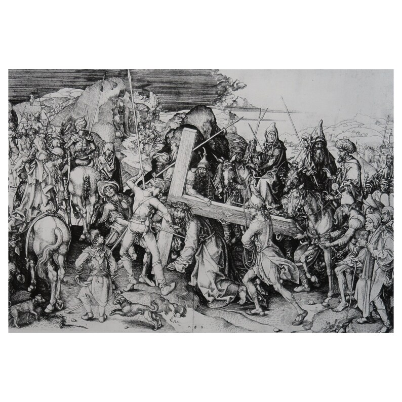 Postcard-sized Martin Schongauer Vintage Print 2000 procession to ...