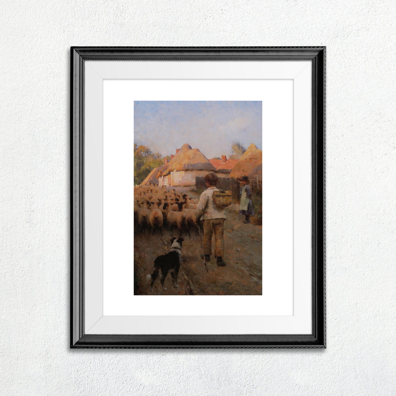 Walter Frederick Osborne Vintage Print 2002 a Norfolk Village c1880 ...