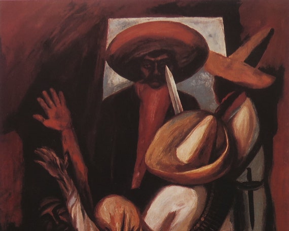 Jose Clemente Orozco Vintage Print 1988 zapata - Etsy