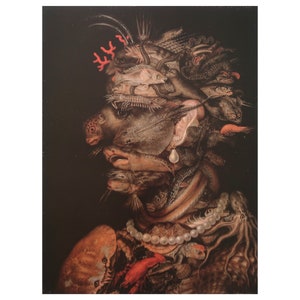 Giuseppe Arcimboldo Vintage Print 1992 | "water" (1566) | Home Decor ...