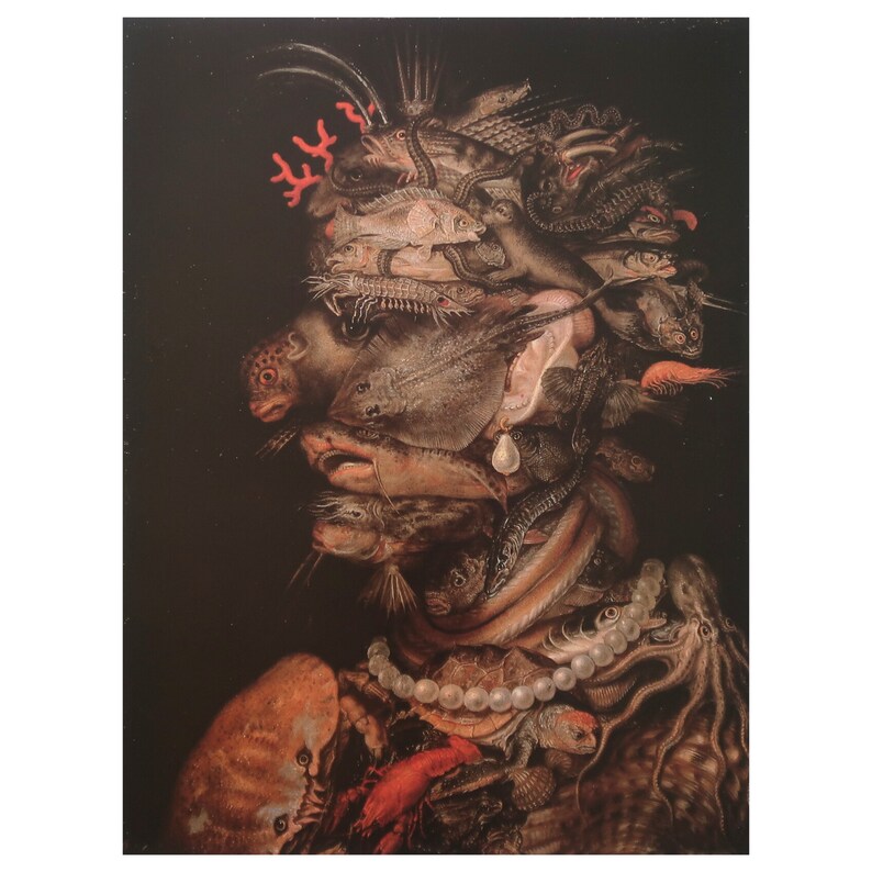 Giuseppe Arcimboldo Vintage Print 1992 | "water" (1566) | Home Decor ...