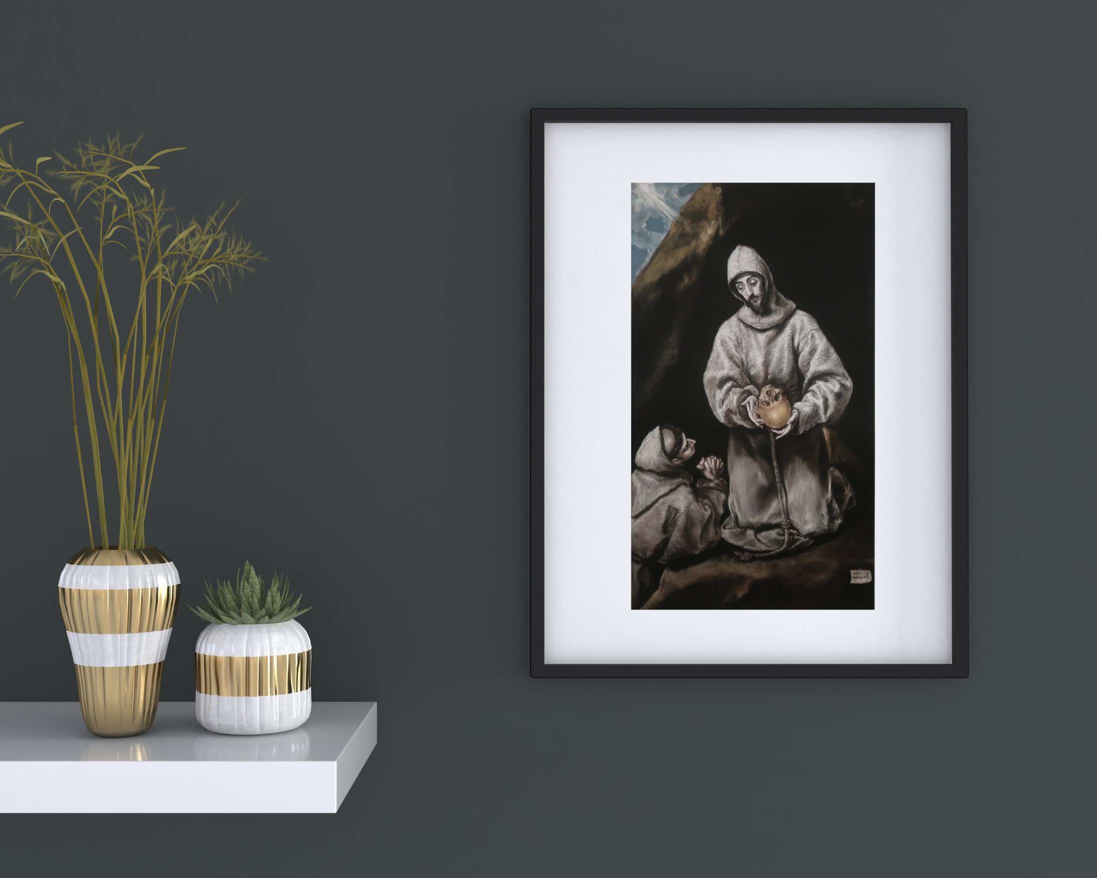 El Greco Vintage Print 1996 | "st Francis and Brother Leo in Meditation ...