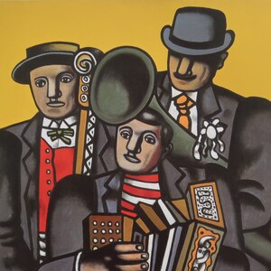 Fernand Leger Vintage Print 2000 three Musicians 1944 Home Decor Wall ...