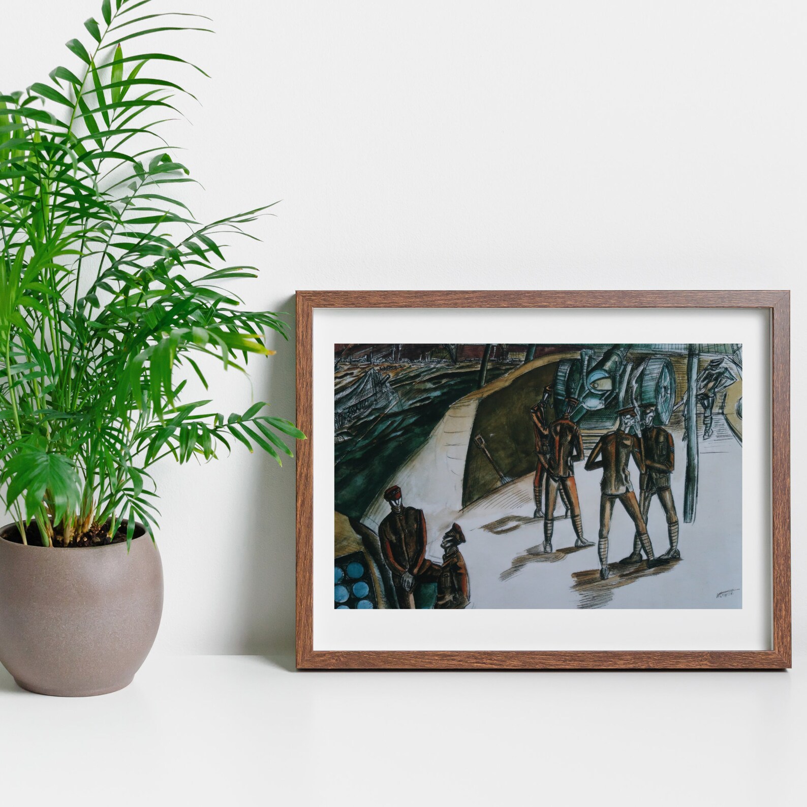 Small Percy Wyndham Lewis Vintage Print 1986 | "the Menin Road" (c1918 ...