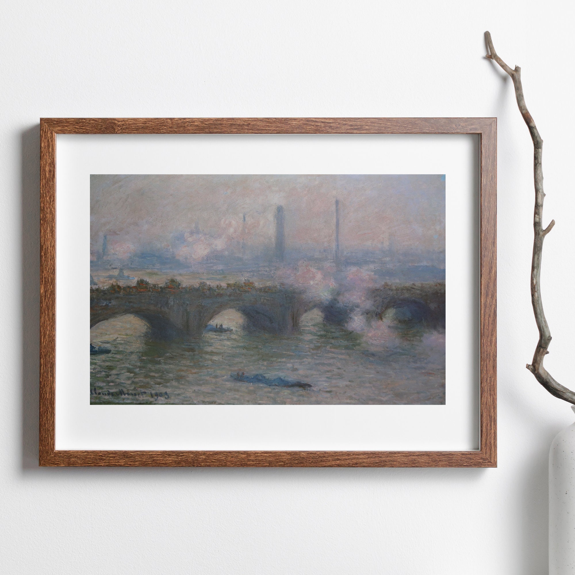Claude Monet Vintage Print 1986 waterloo Bridge, Gray Day' 1903 Home ...