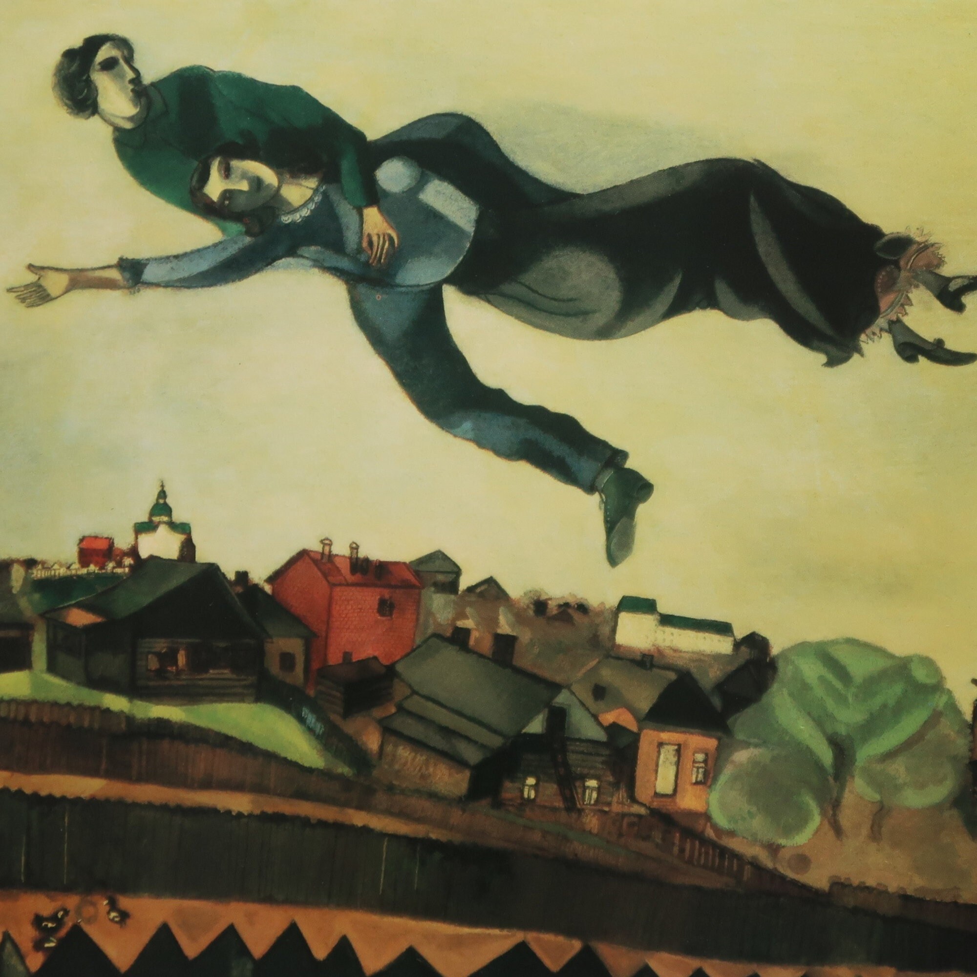 Marc Chagall Vintage Print 1994 | "above the Town" (1915) | Home Decor ...