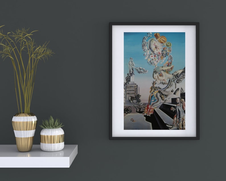 Salvador Dali Vintage Print 1980 lugubrious Game - Etsy