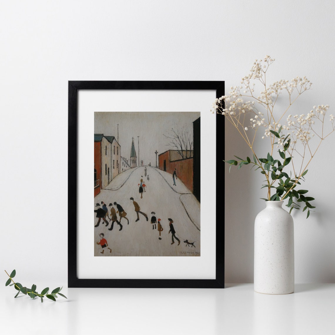 L.S. Lowry Vintage Print 2000 | "church Street, Clitheroe" (1963 ...