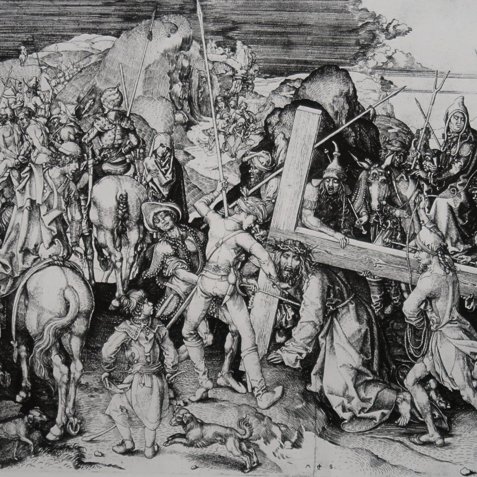 Postcard-sized Martin Schongauer Vintage Print 2000 | "procession to ...