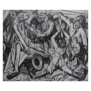 Max Beckmann Black & White Vintage Print 1986 the Night 1918-19 Home ...