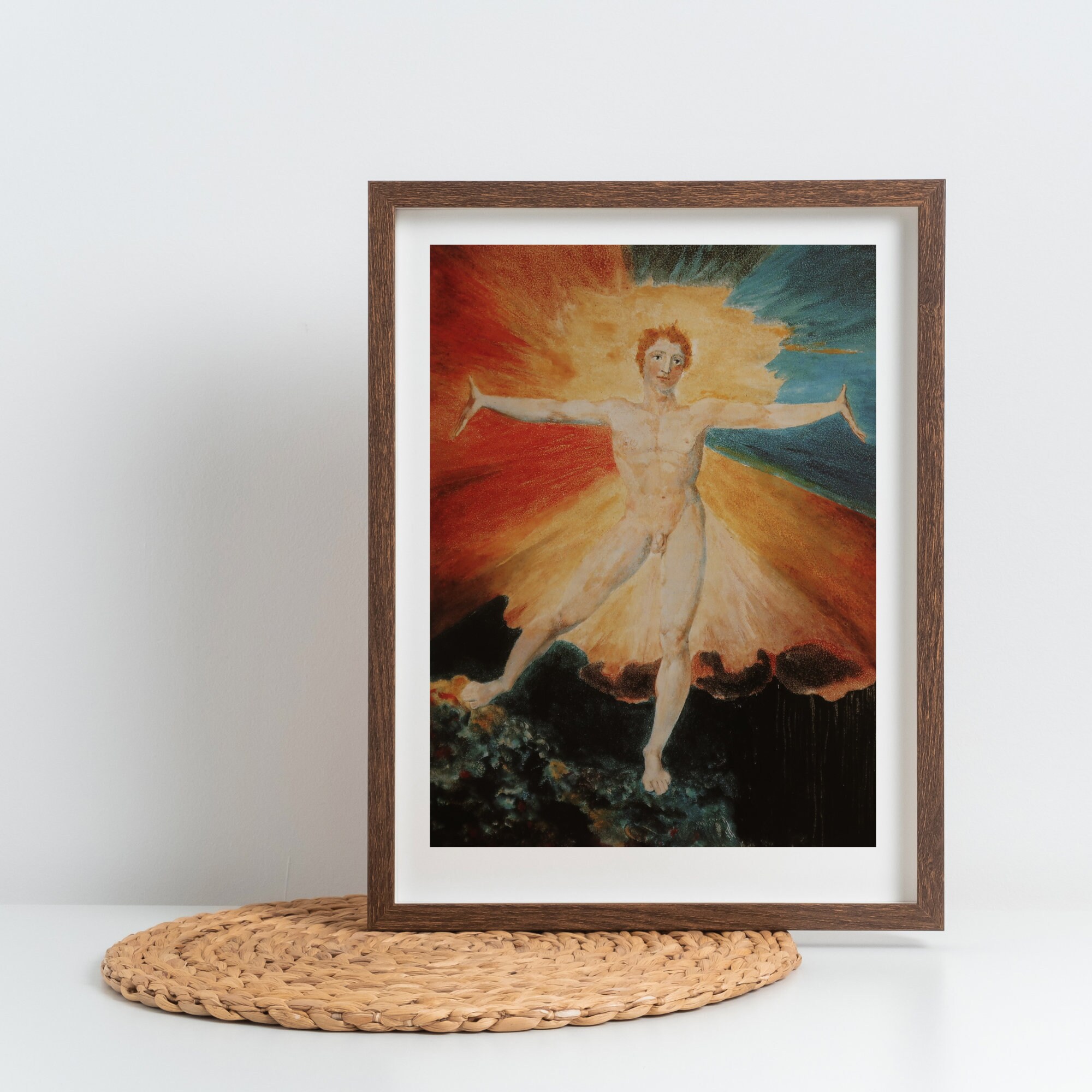 William Blake Vintage Print 2000 albion, Symbolic Figure 1794-96 Home ...