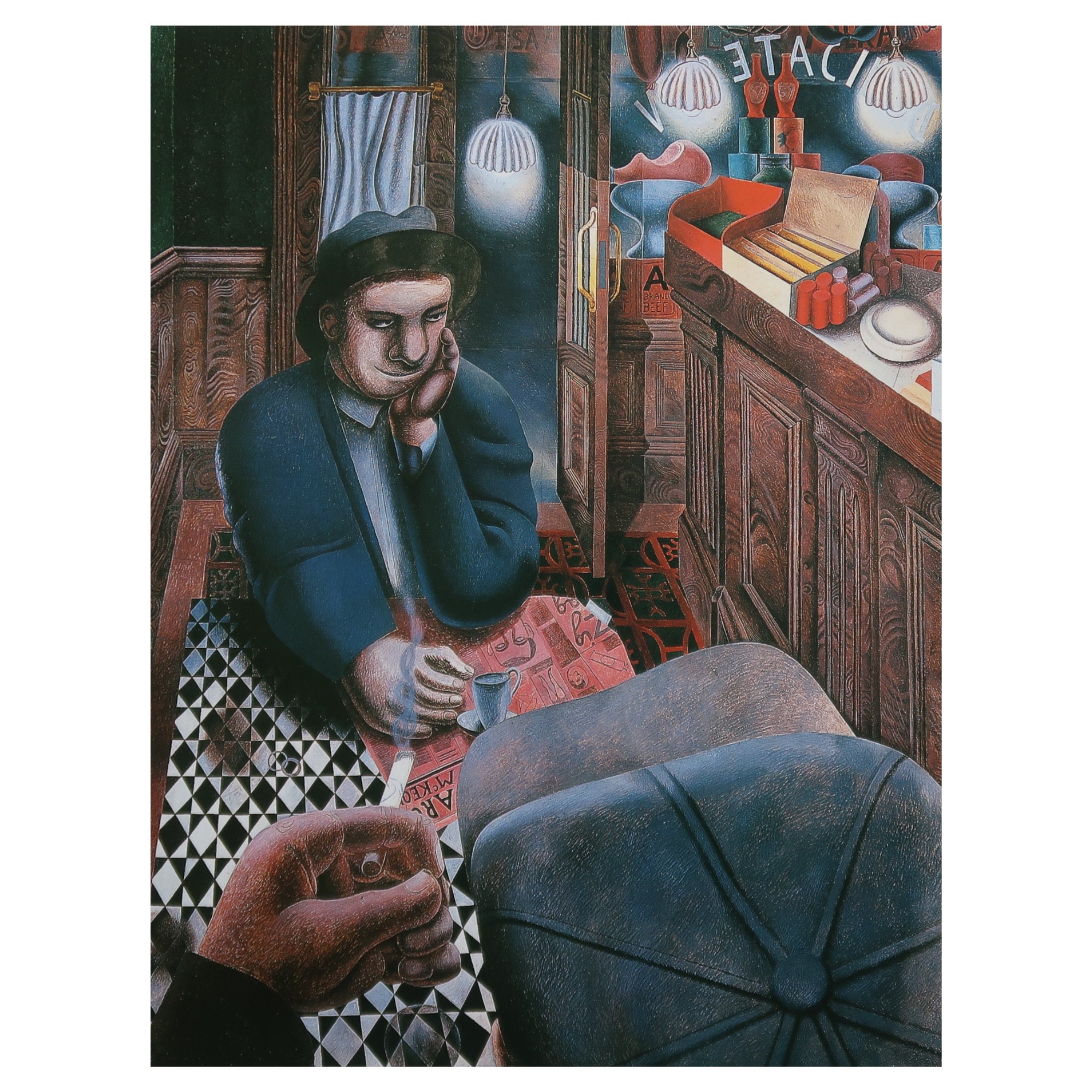 Edward Burra Vintage Print 1997 | "the Cafe" (1930) | Home Decor | Wall ...