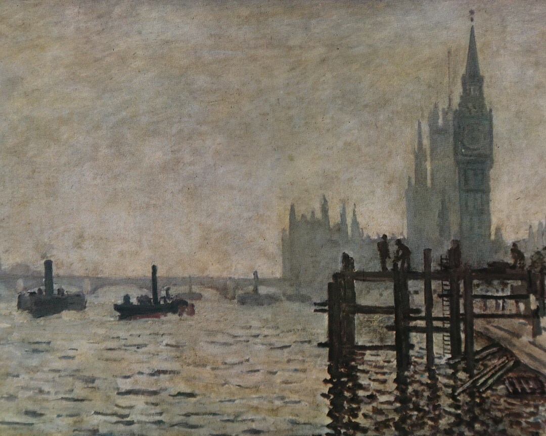 Claude Monet Vintage Print 1976 | "westminster Bridge" (1871) | Home ...