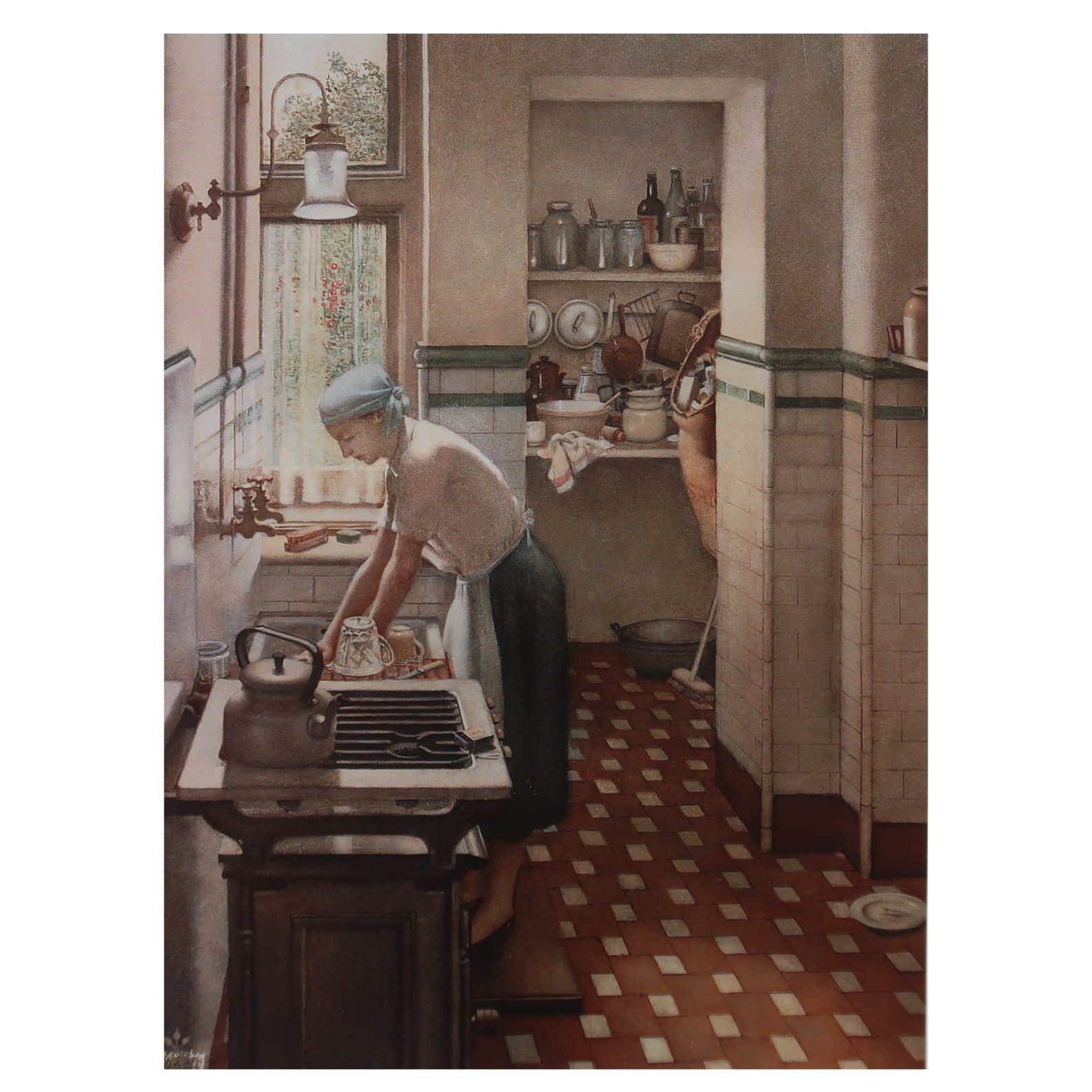 Harry Bush Vintage Print 1996 | "the Tiled Kitchen" (1954) | Home Decor ...