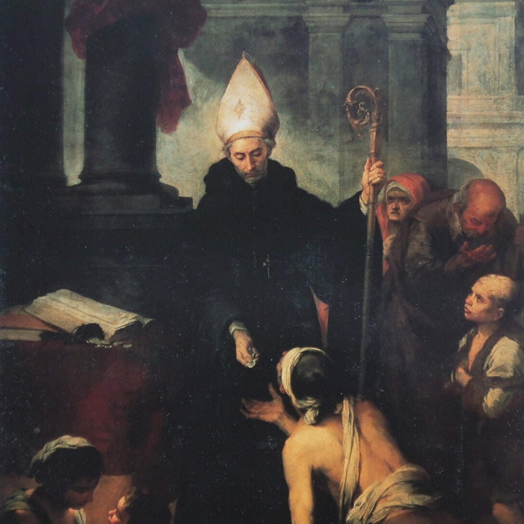 Bartolome Murillo Vintage Print 2000 | "s. Thomas of Villanueva Giving ...
