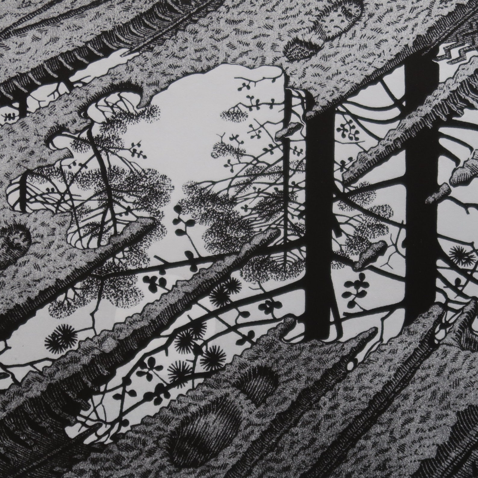 Double-sided MC Escher Vintage Print 1971 | "puddle" (1952) | Home ...