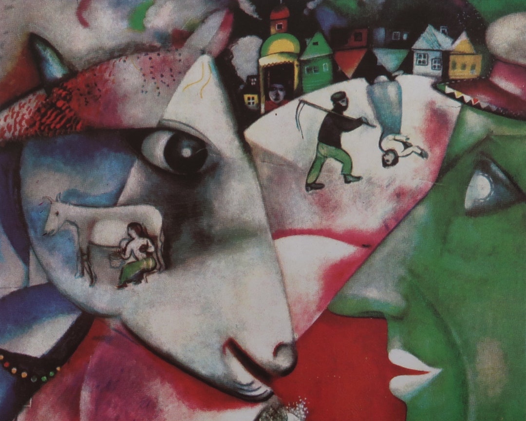 Marc Chagall Vintage Print 1998 | "i and the Village" (1911-12) | Art ...