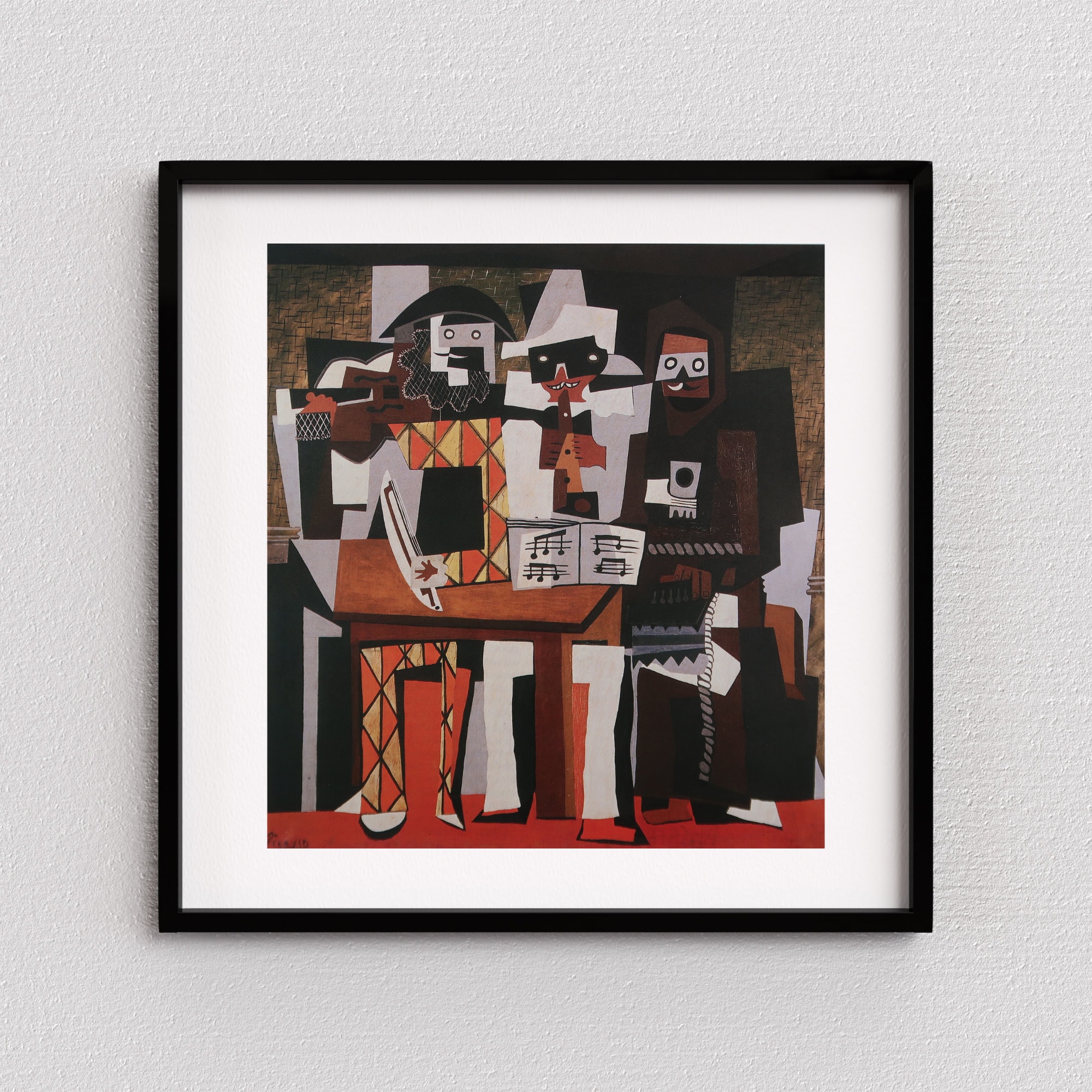 Pablo Picasso Vintage Print 1986 three Musicians 1921 Home Decor Wall ...