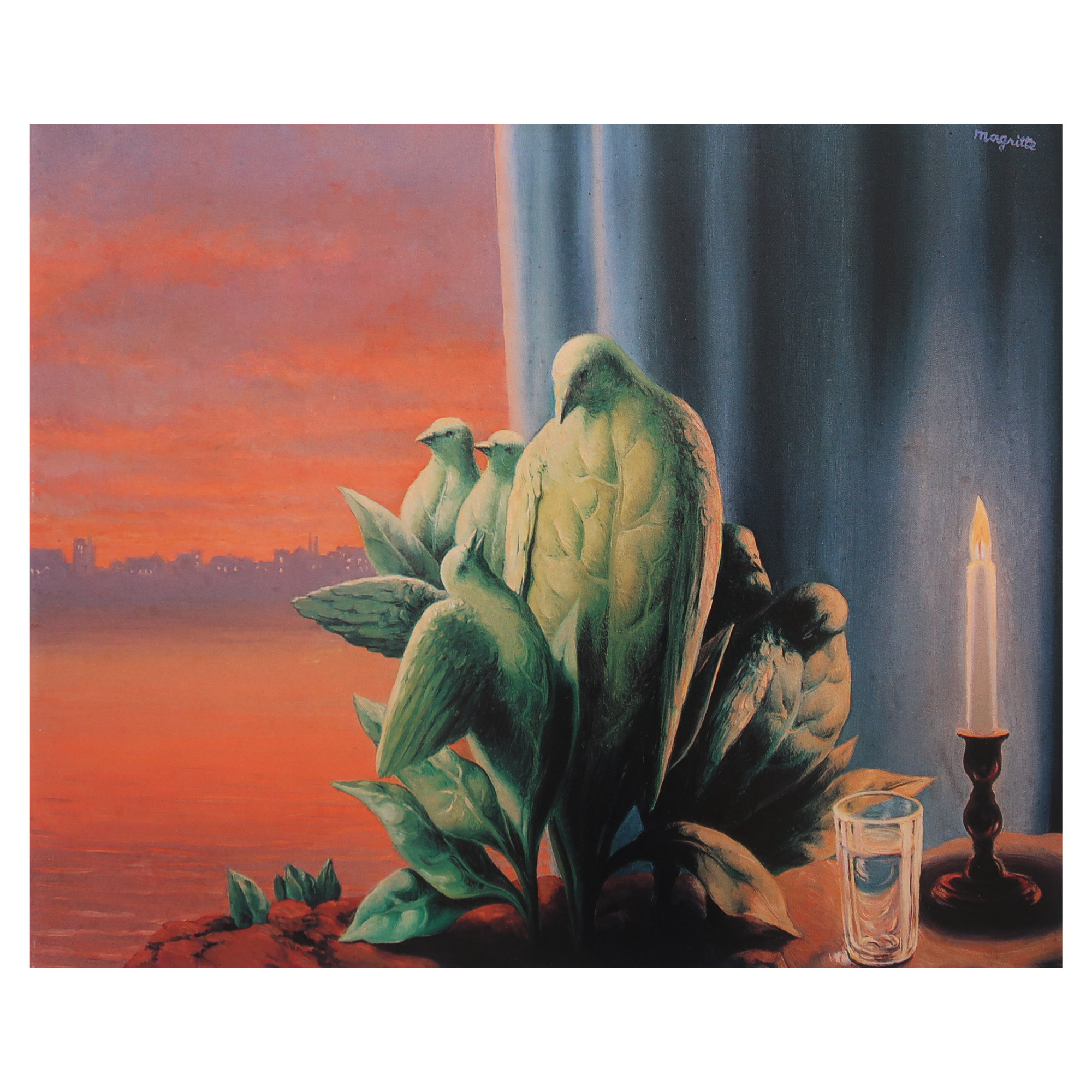 Rene Magritte Vintage Print 1998 the Night of Love 1947 Home Decor Wall ...