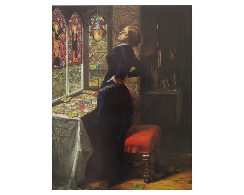 John Everett Millais Vintage Print 1997 mariana in the Moated Grange ...