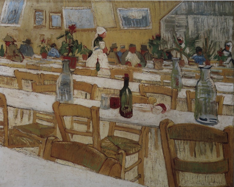 Vincent Van Gogh Vintage Print 1996 | "interior of a Restaurant" (1887 ...