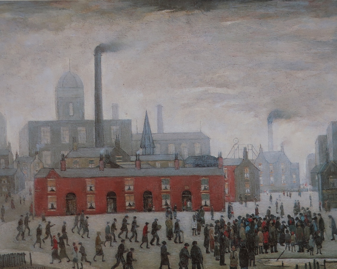 L.S. Lowry Vintage Print 1988 an Accident 1926 Home Decor Wall Art Wall ...