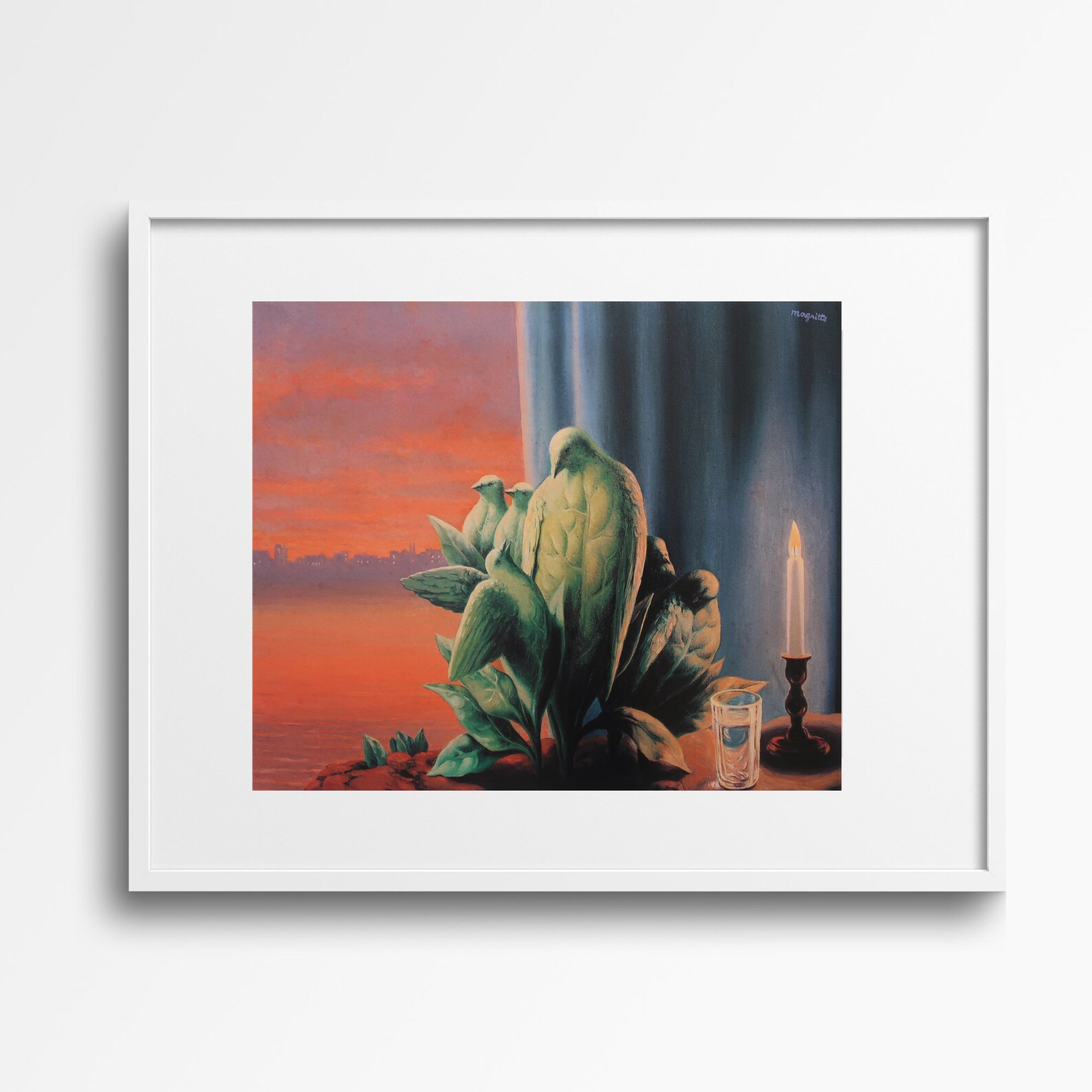 Rene Magritte Vintage Print 1998 the Night of Love 1947 Home Decor Wall ...