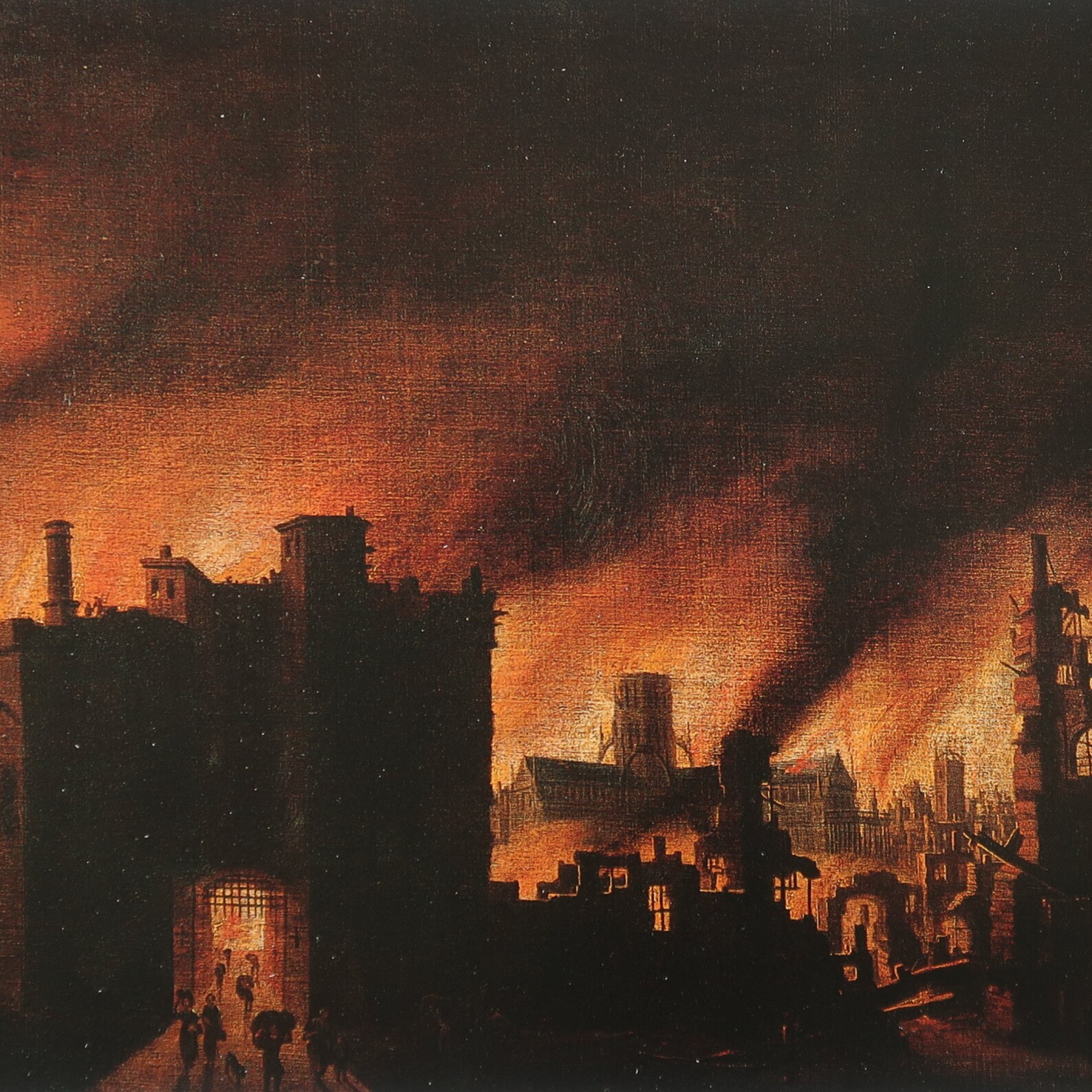 After Jan Griffier the Elder Vintage Print 1996 | "the Great Fire of ...