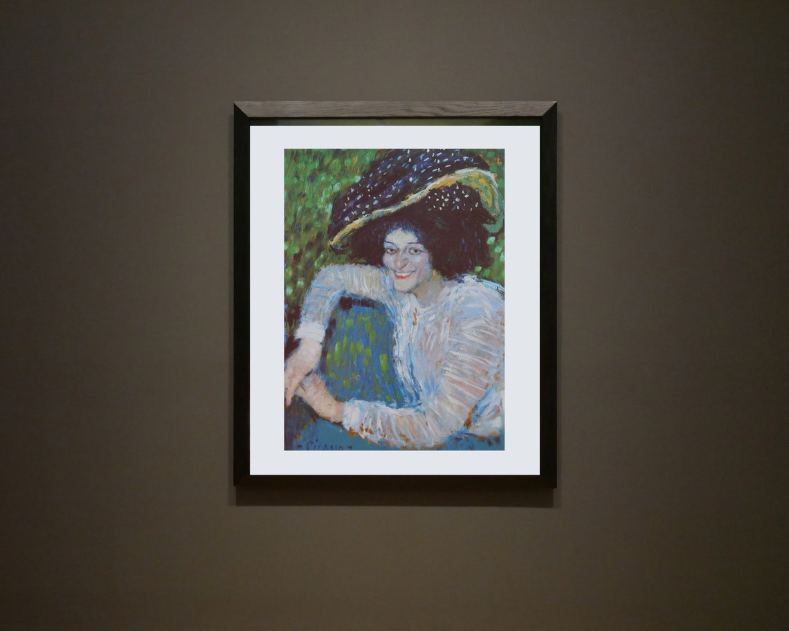 Pablo Picasso Vintage Print 1987 smiling Woman Bust 1901 Art Print Home ...