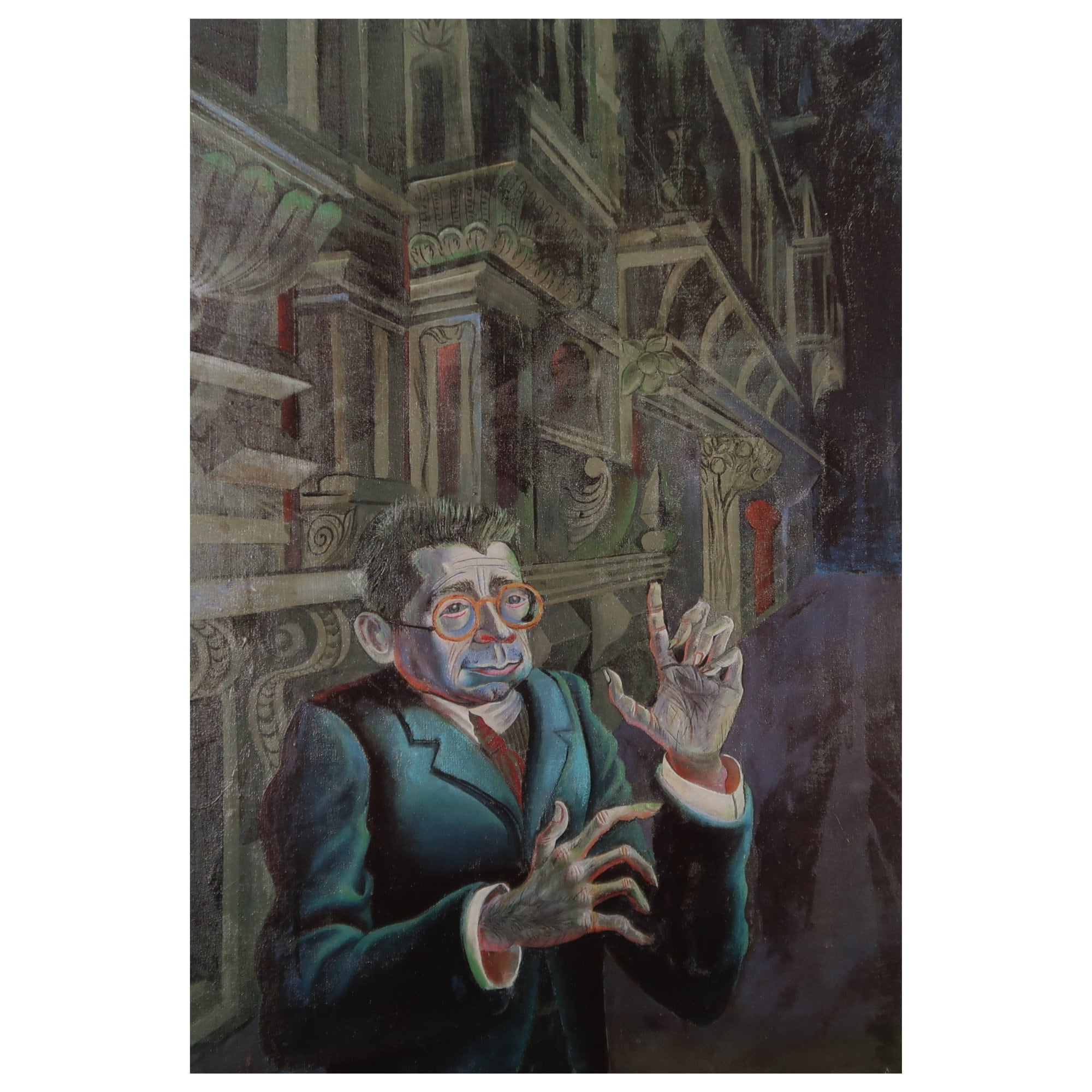 Otto Dix Vintage Print 1985 portrait of the Painter Adolf Uzarski 1923 ...