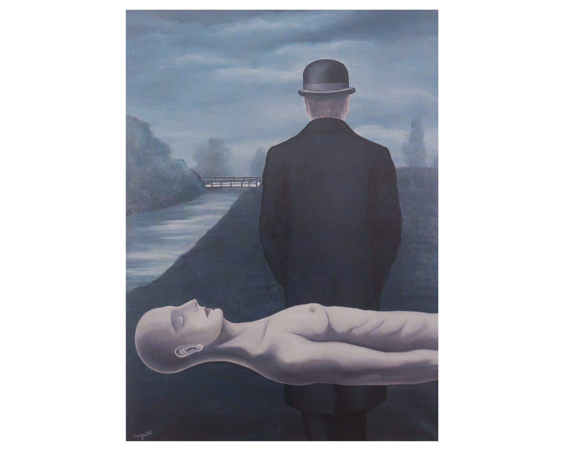 Rene Magritte Vintage Print 1992 | "the Musings of a Solitary Walker ...