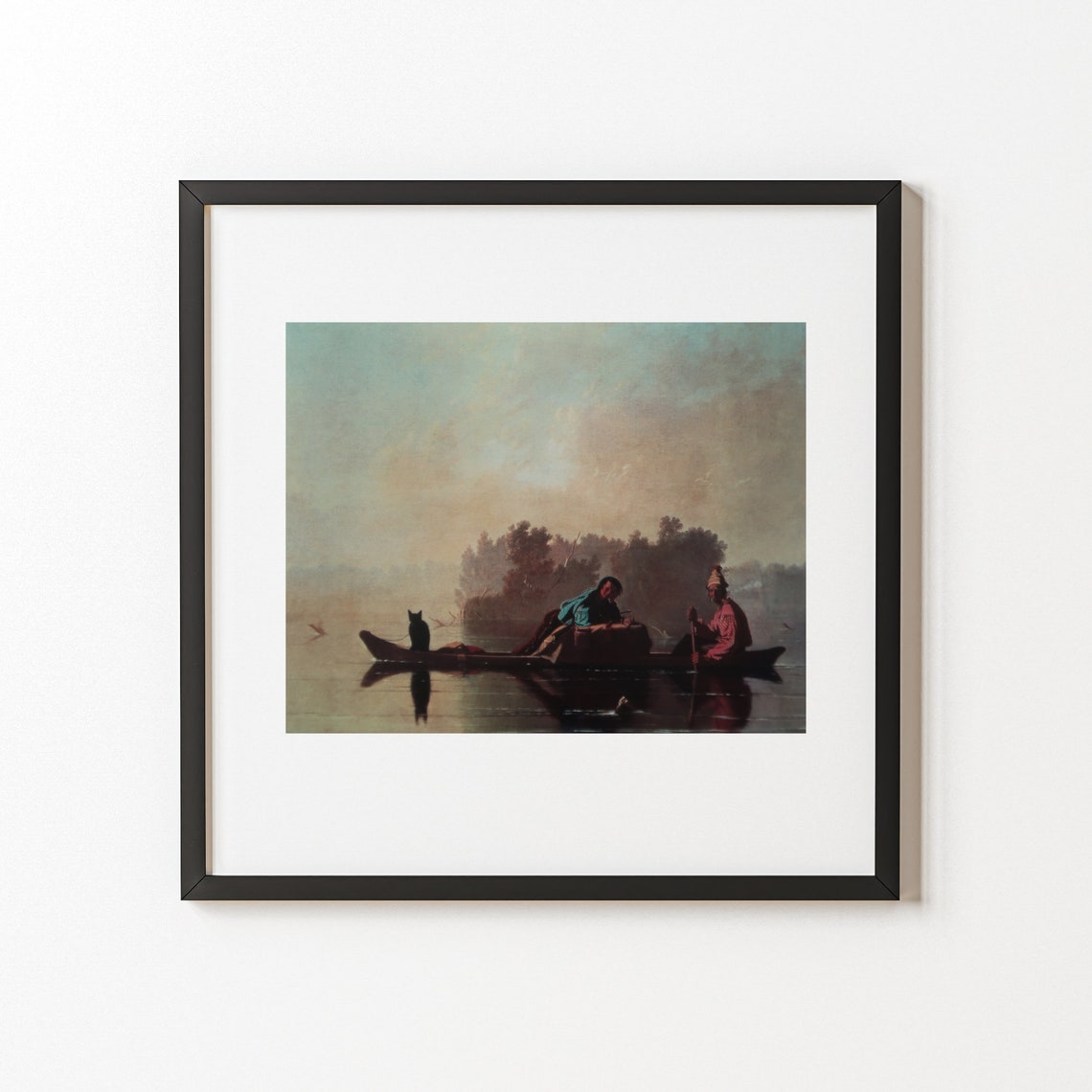George Caleb Bingham Vintage Print 2002 | "fur Traders..." (1845 ...