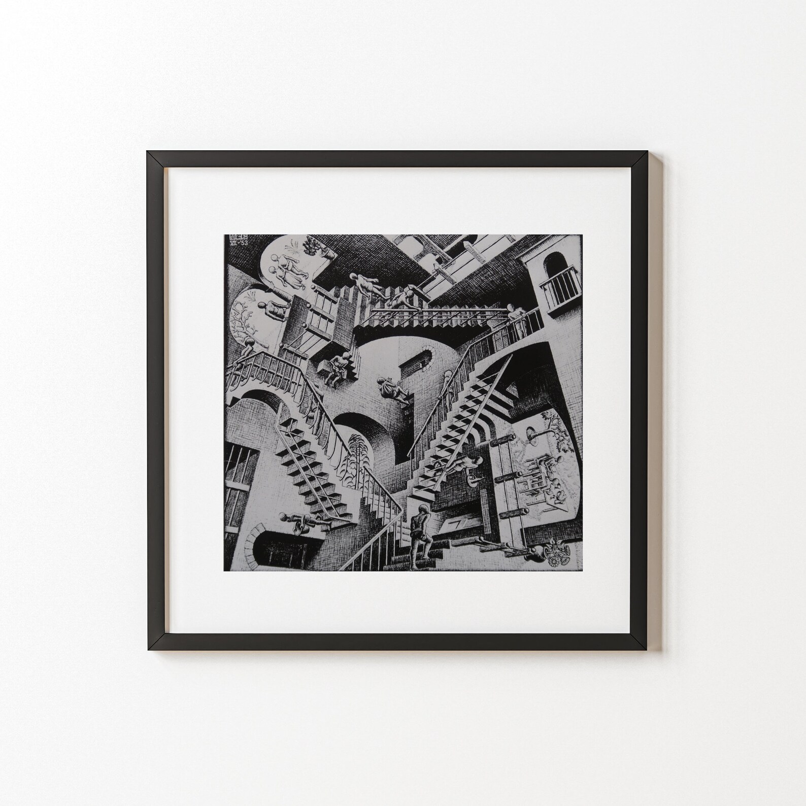 MC Escher Vintage Print 1971 relativity 1953 Home Decor Wall Art Art ...