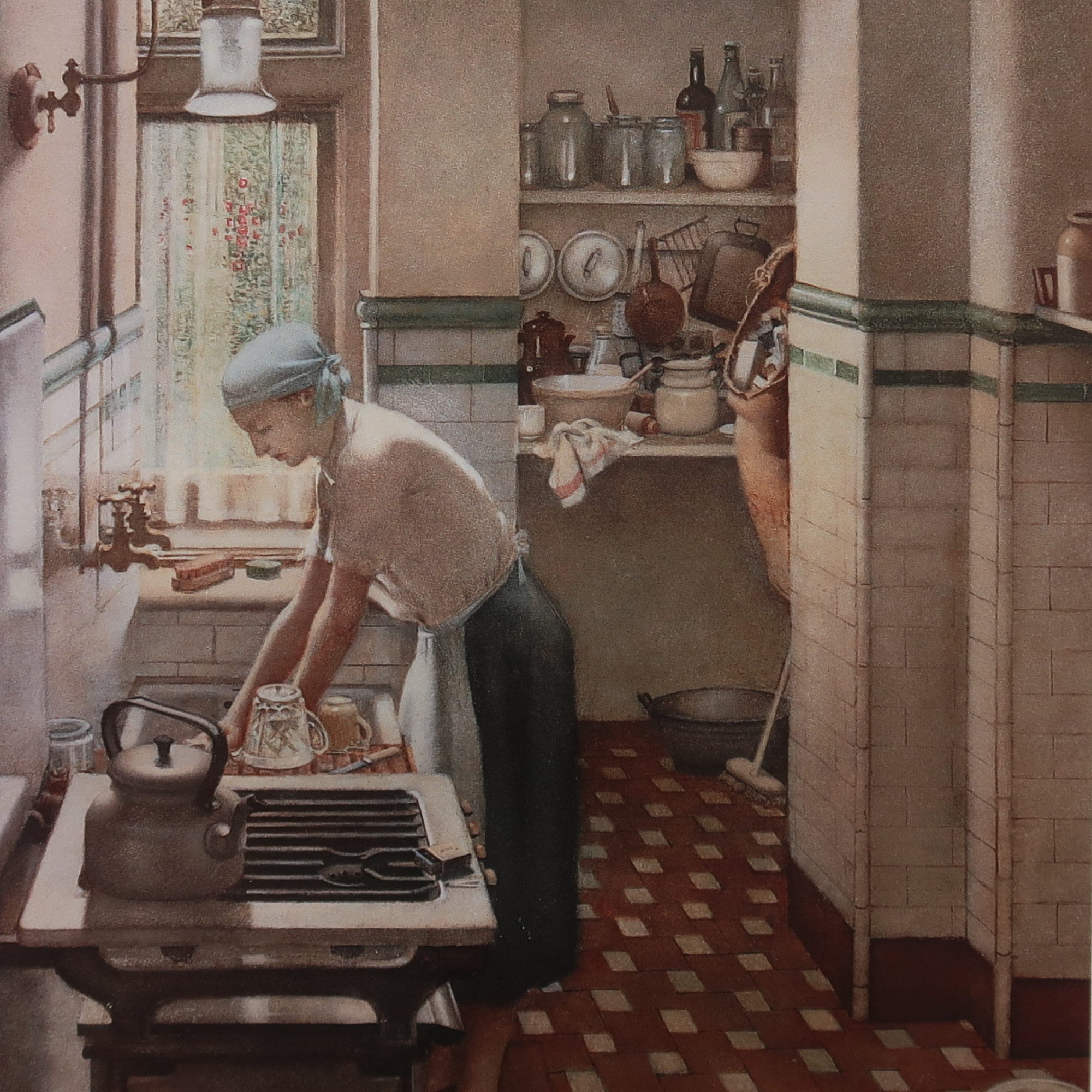 Harry Bush Vintage Print 1996 | "the Tiled Kitchen" (1954) | Home Decor ...