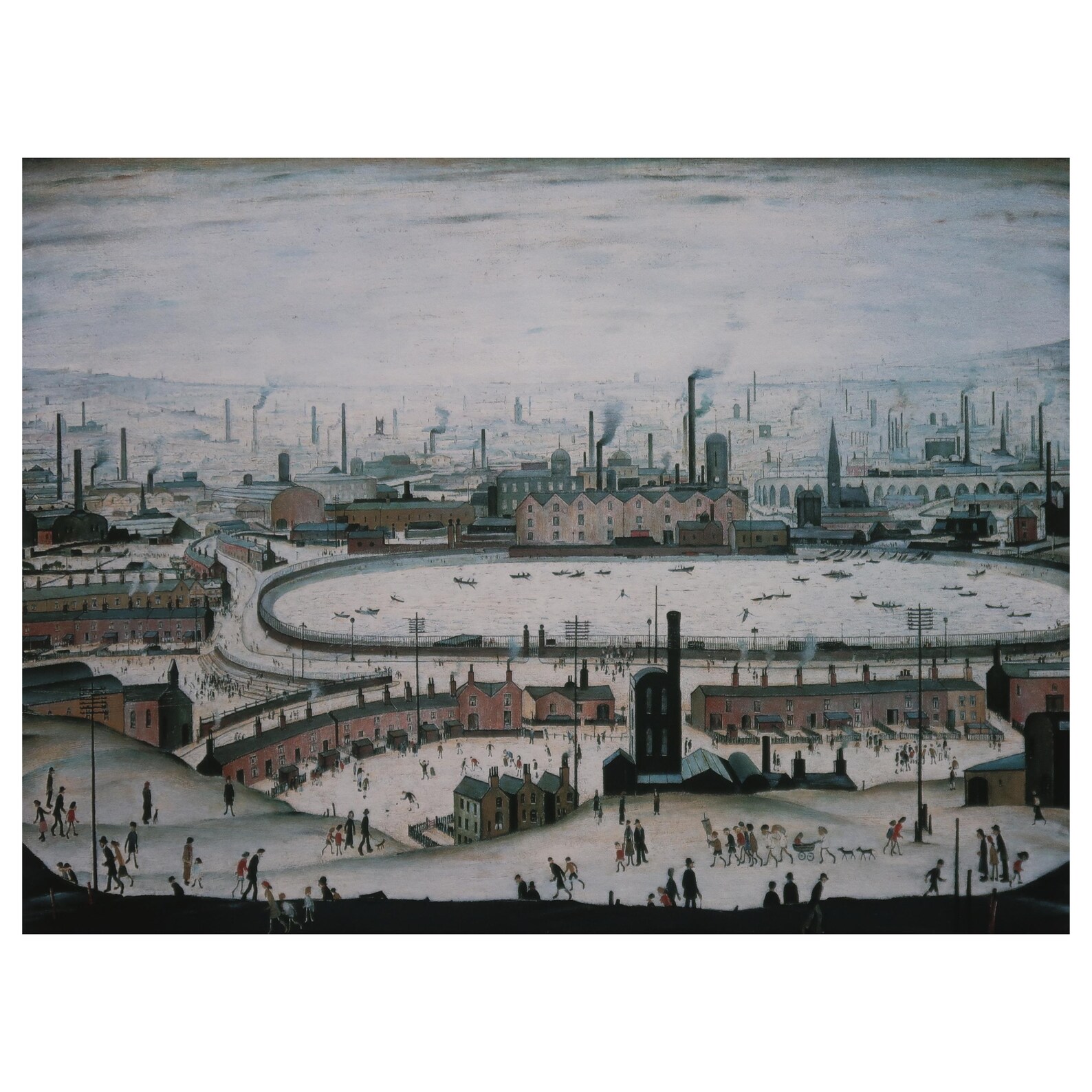 LS Lowry Vintage Print 2001 | "the Pond" (1950) | Home Decor | Wall Art ...