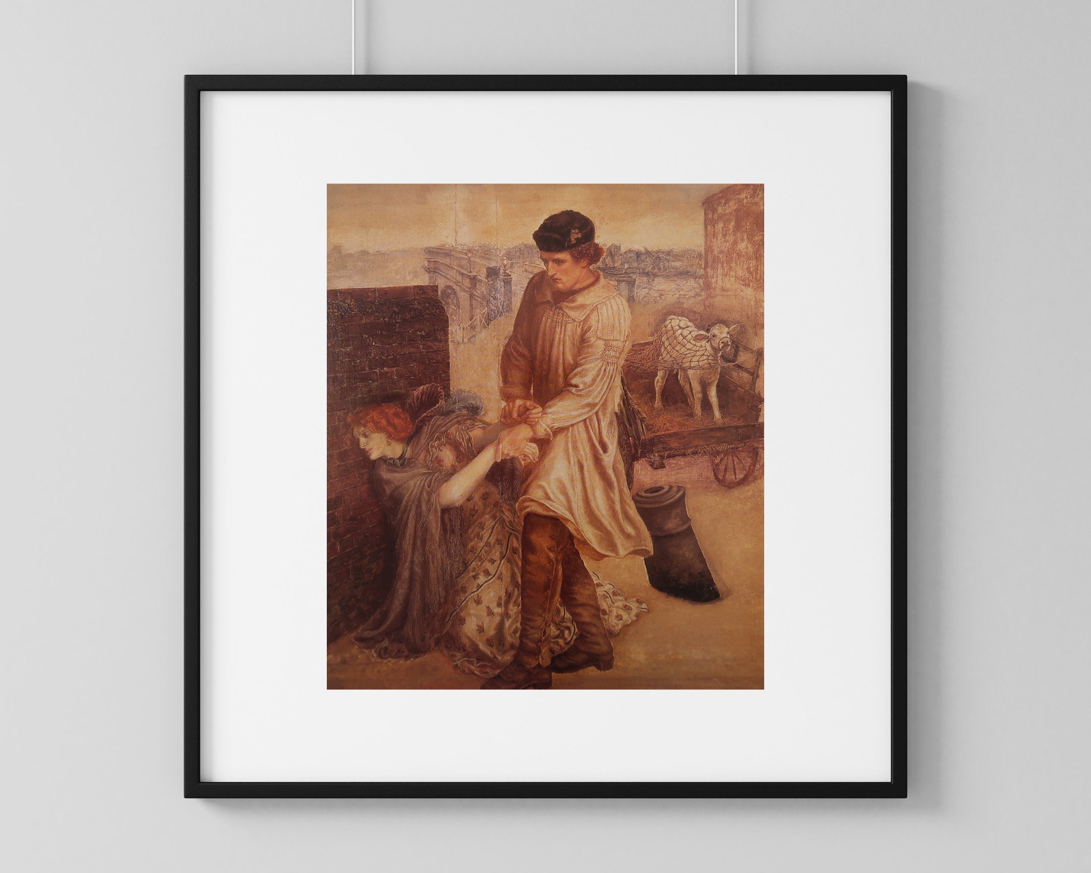 Dante Gabriel Rossetti Vintage Print 1997 found 1853-82 Double-sided ...