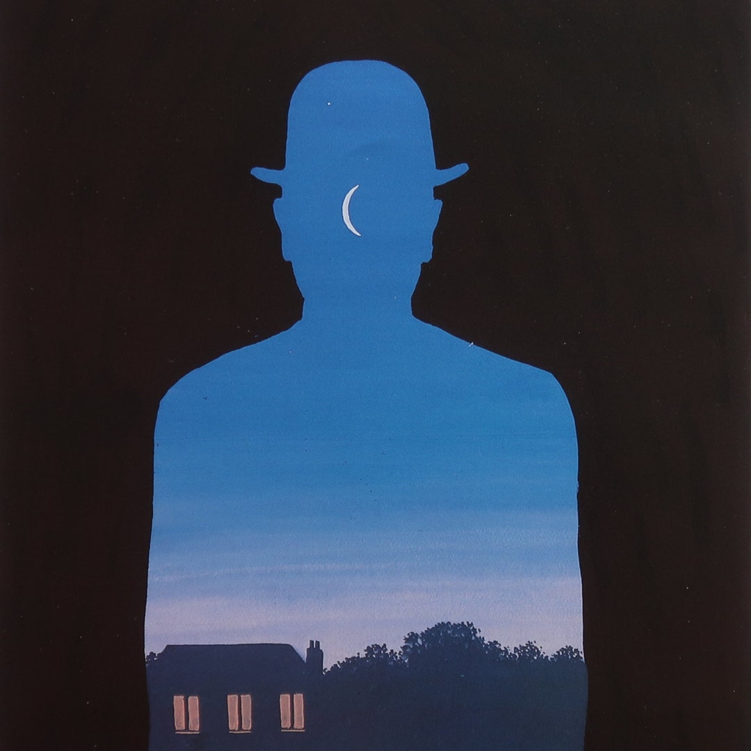 Rene Magritte Vintage Print 1992 | "the Man and the Night" (1964 ...