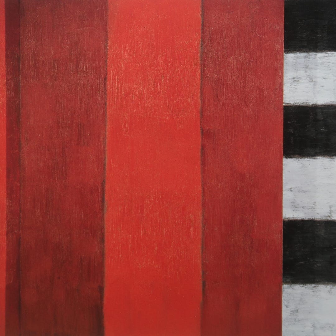 Sean Scully Vintage Print 1988 | "red and Red" (1986) | Home Decor ...