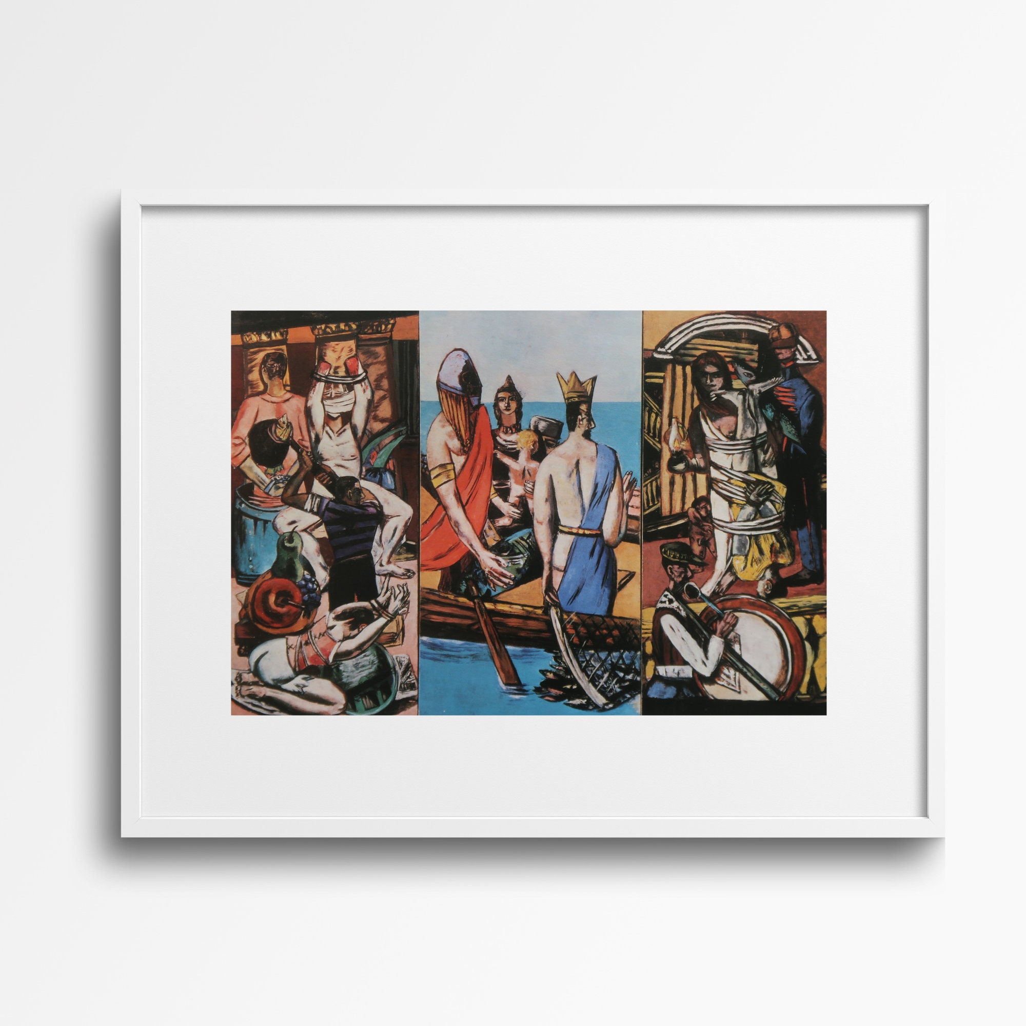 Max Beckmann Vintage Print 1994 departure 1932-5 Home Decor Wall Art ...