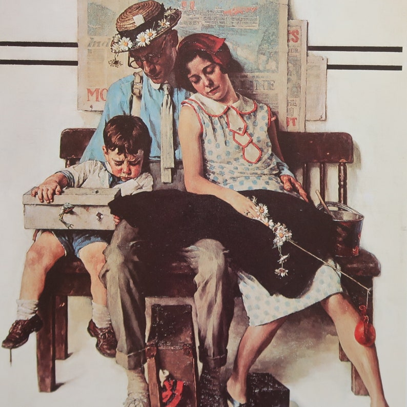 Norman Rockwell Vintage Print 1976 | "home From Vacation" (1930) | Home ...