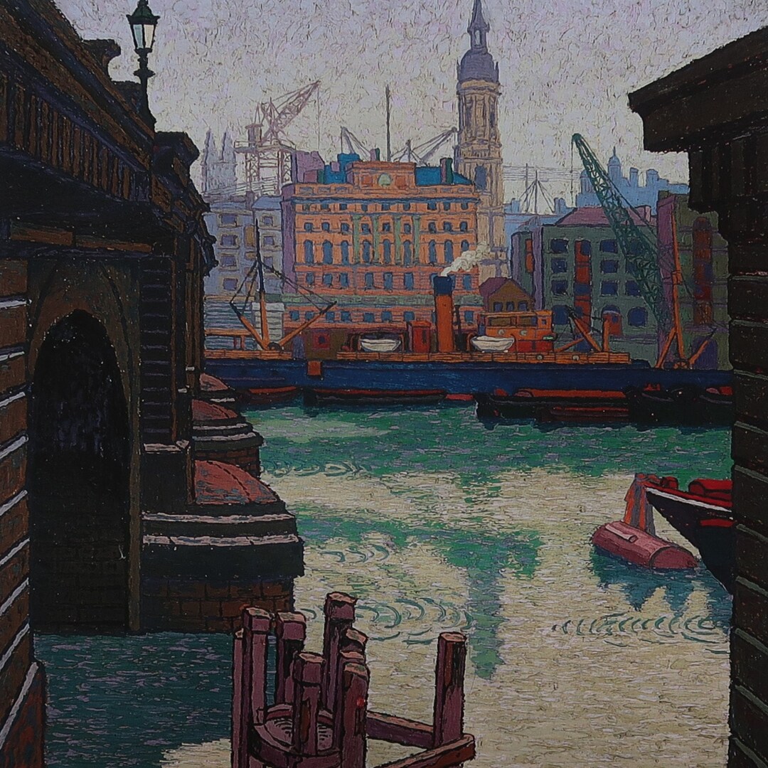 Charles Ginner Vintage Print 1996 london Bridge: Adelaide House and ...