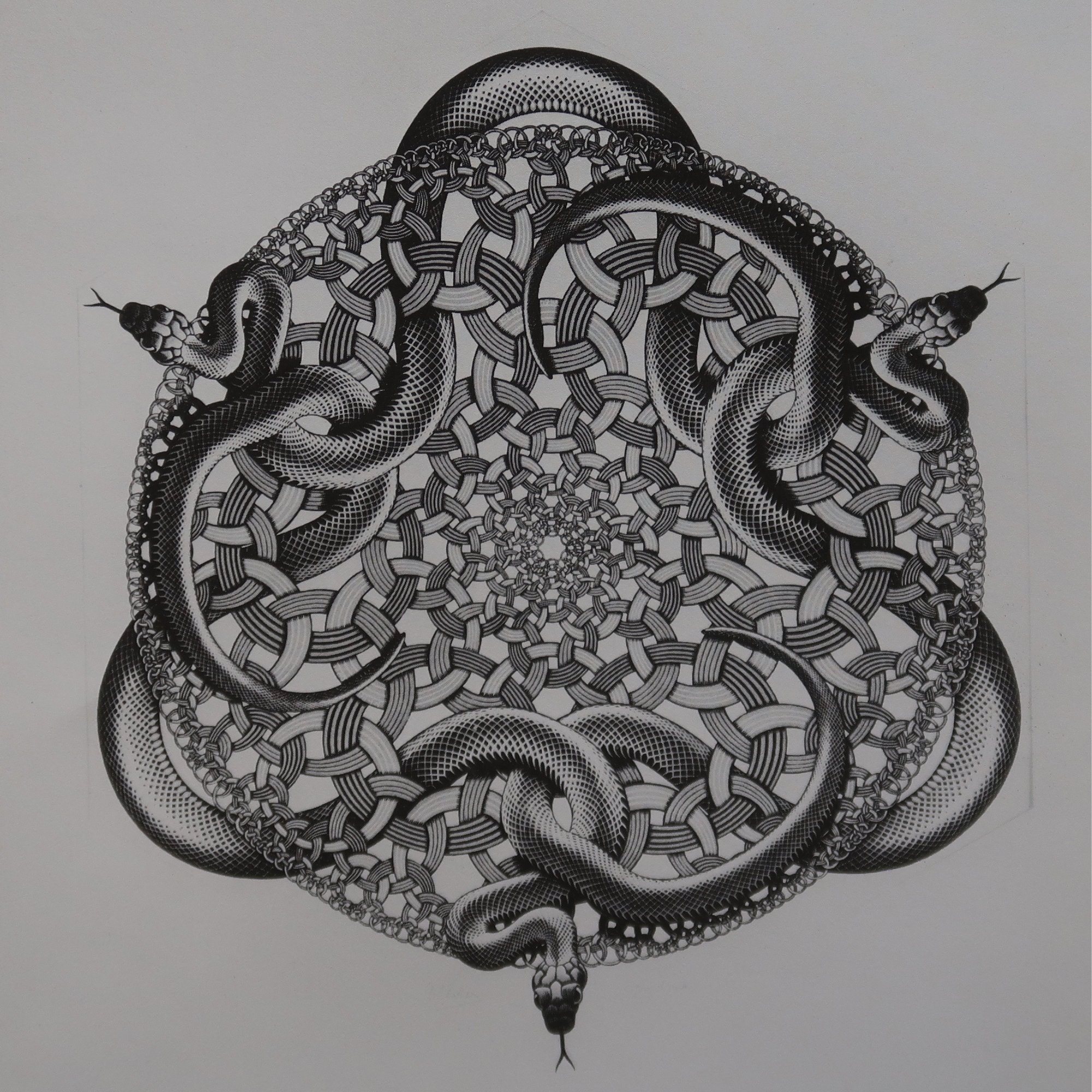 MC Escher Vintage Print 1971 snakes 1969 Home Decor Wall Art Art Print ...