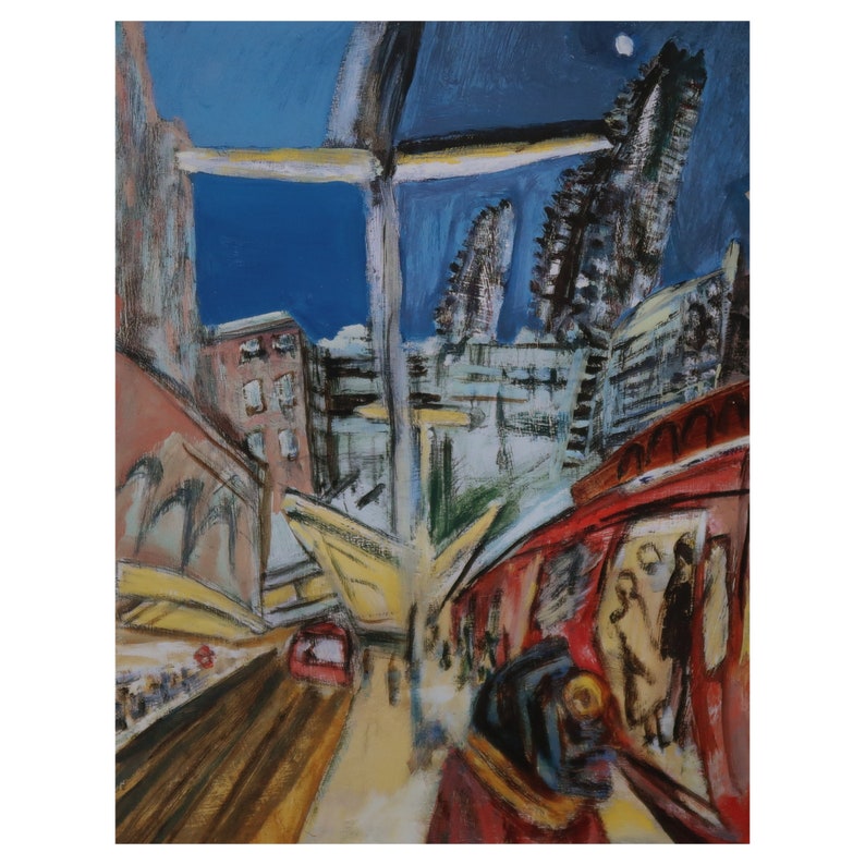Timothy Hyman Vintage Print 1996 at Barbican Station 1991-3 Home Decor ...