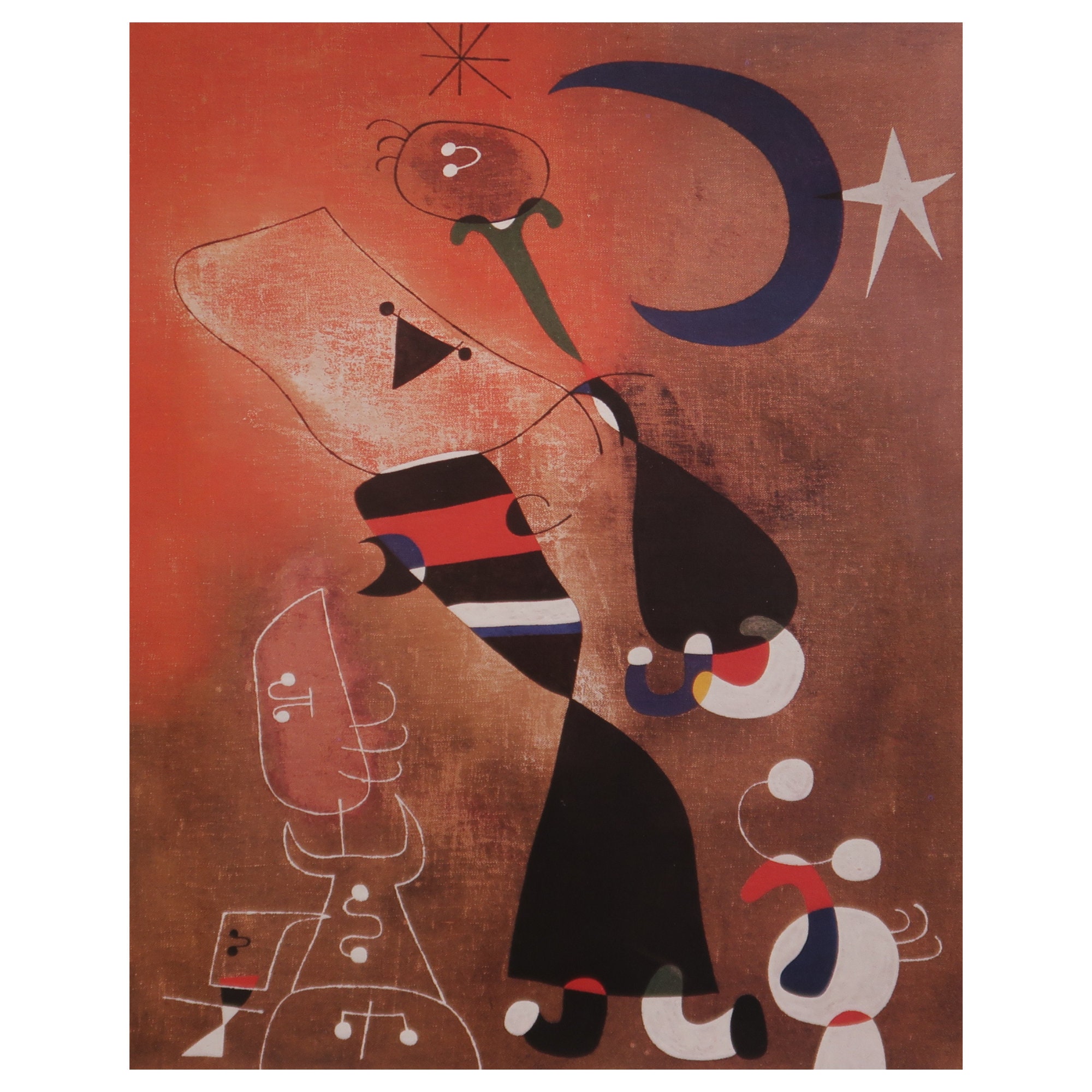 Joan Miro Vintage Print 1994 women, Bird by Moonlight 1949 Home Decor ...
