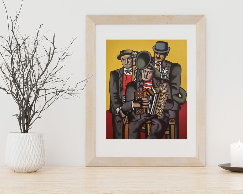 Fernand Leger Vintage Print 2000 three Musicians 1944 Home Decor Wall ...