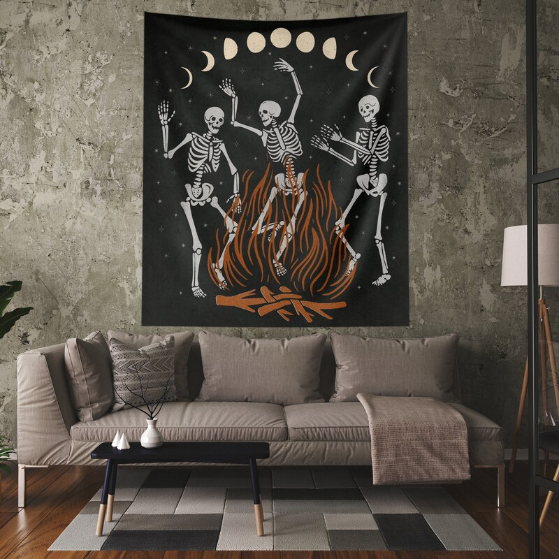 Skeleton Tapestry - Etsy