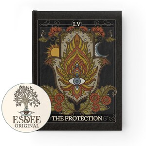 The Protection Tarot Card Custom Hardcover Notebook, Hand Tarot Reading ...