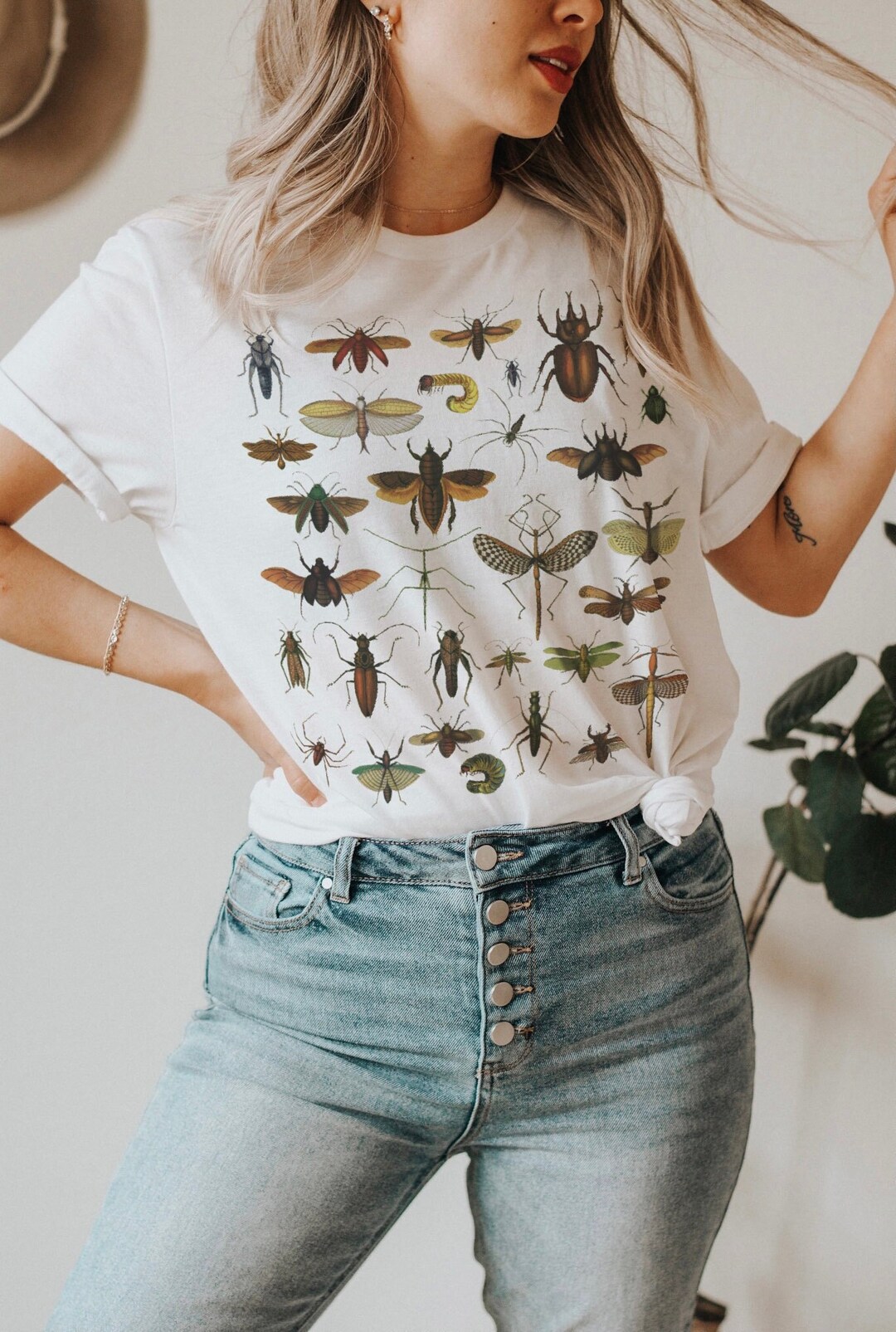 Vintage Insect Oversized Tshirt, Goblincore Bug Shirt, Entomology Tee ...